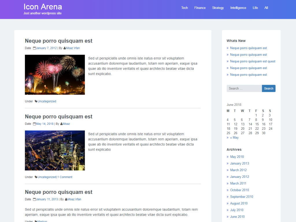 Icon Arena WordPress Theme - ThemeIcon